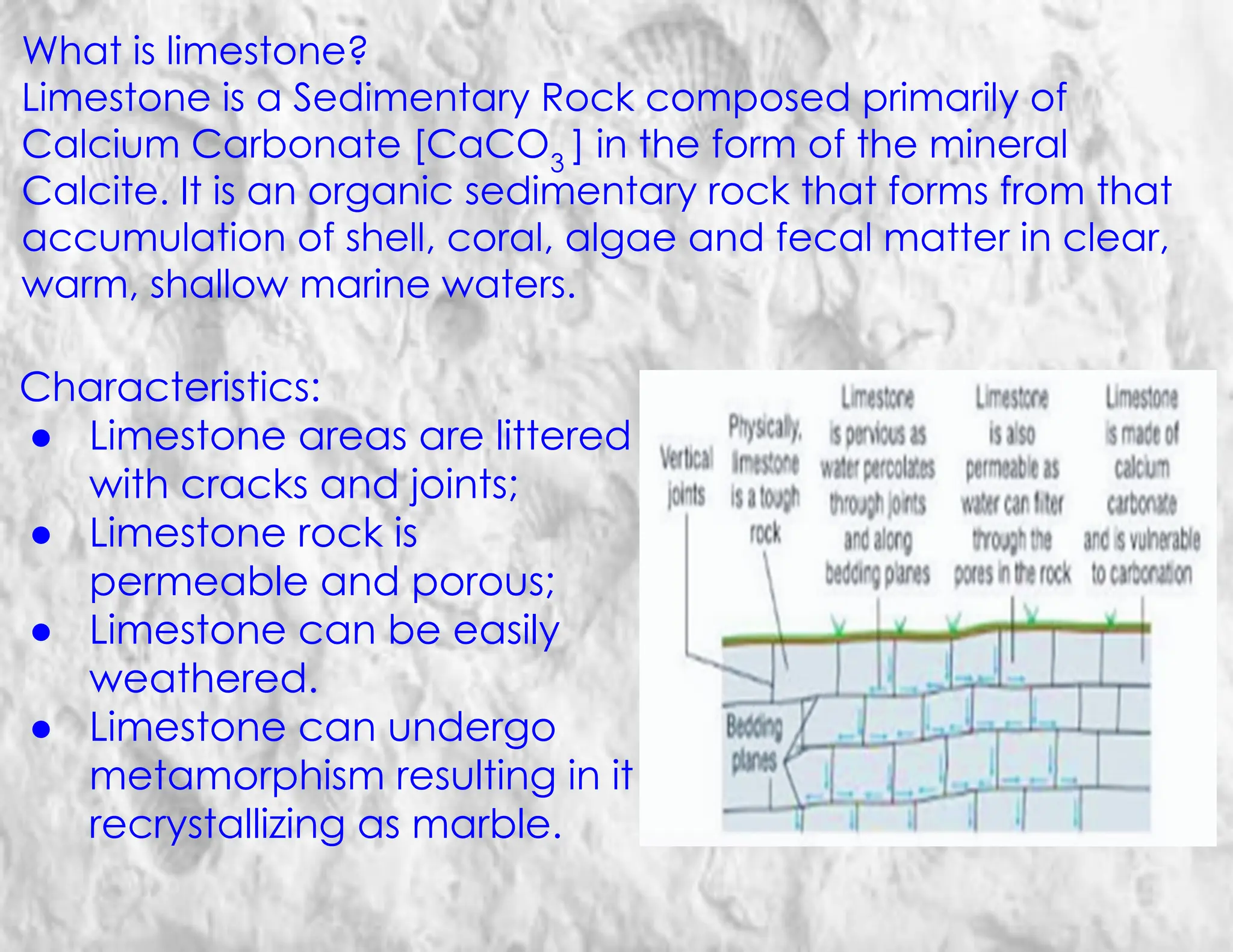 Limestones, for geography or integrated science | PDF