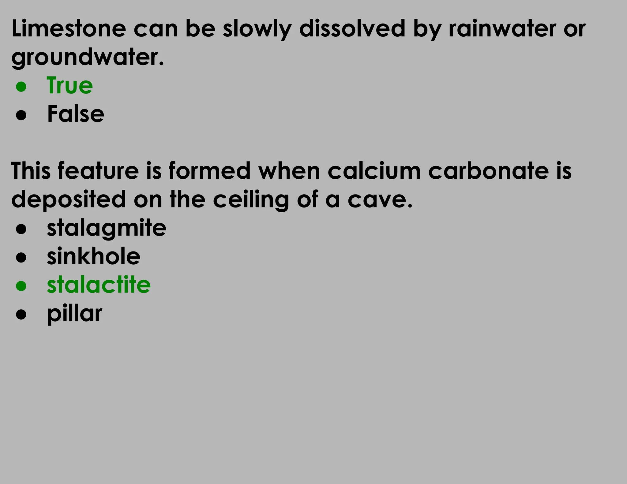 Limestones, for geography or integrated science | PDF