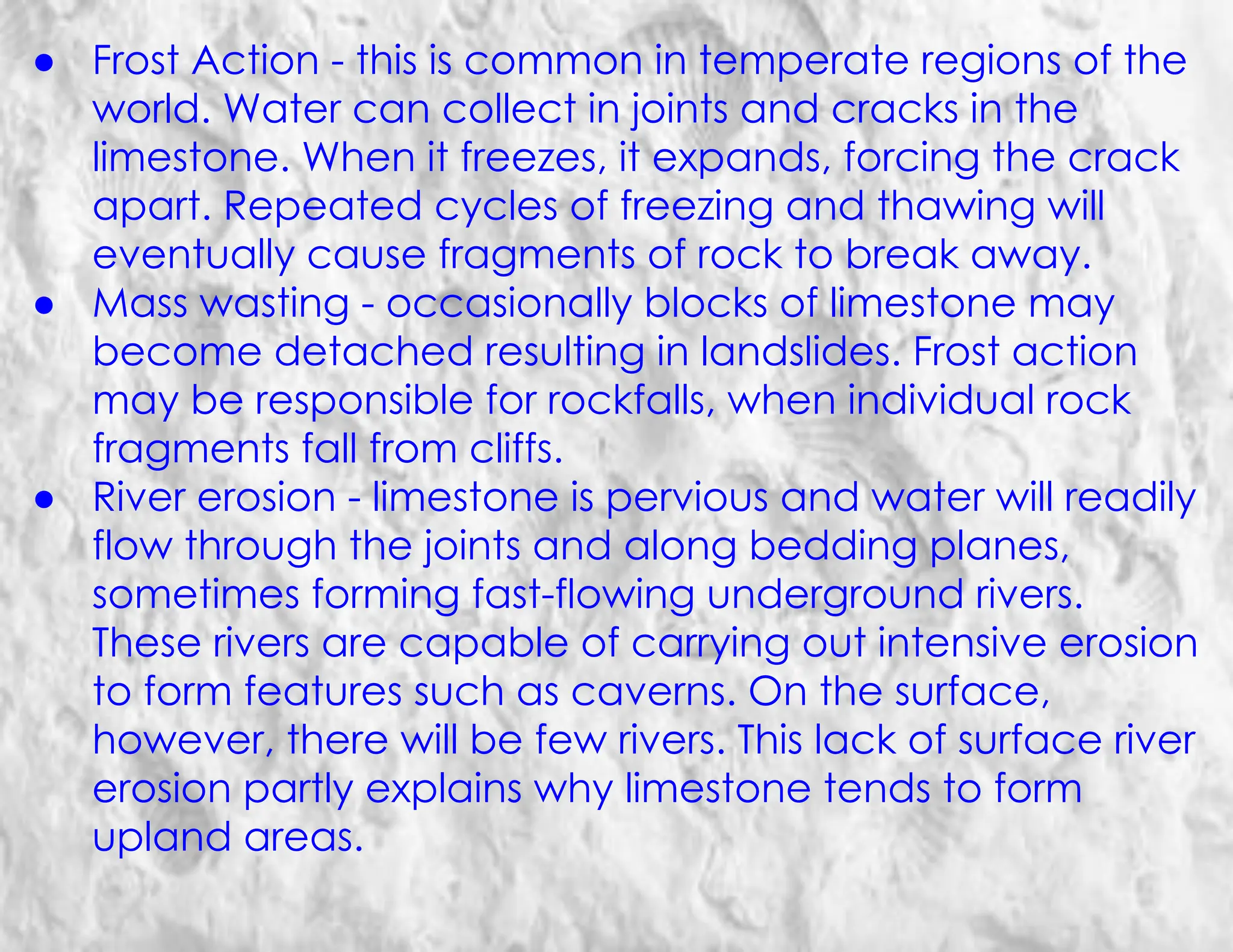 Limestones, for geography or integrated science | PDF