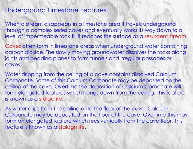 Limestones, for geography or integrated science | PDF