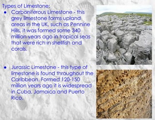 Limestones, for geography or integrated science | PDF