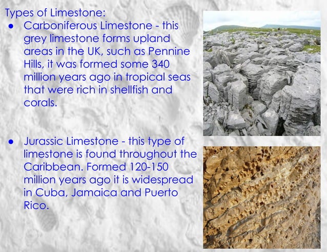 Limestones, for geography or integrated science | PDF