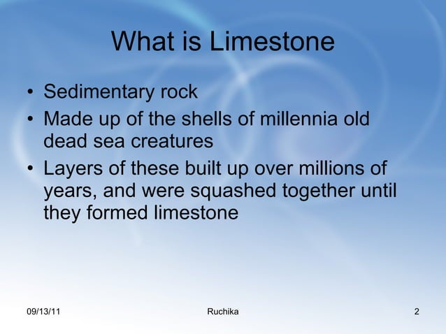 Limestone presentation by ruchika | PPT