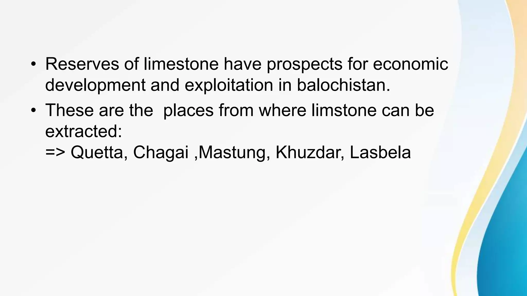 Limestone production in pakistan | PPTX