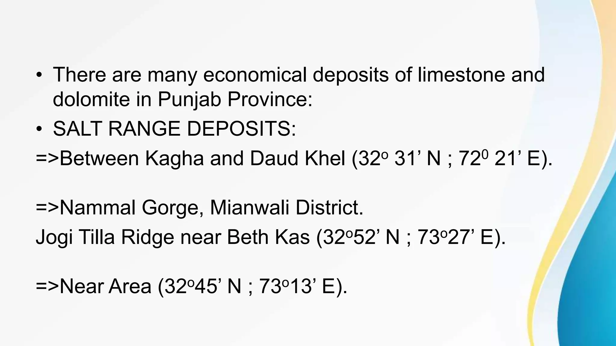 Limestone production in pakistan | PPTX