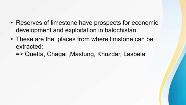 Limestone production in pakistan | PPTX