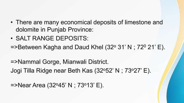Limestone production in pakistan | PPT | Free Download
