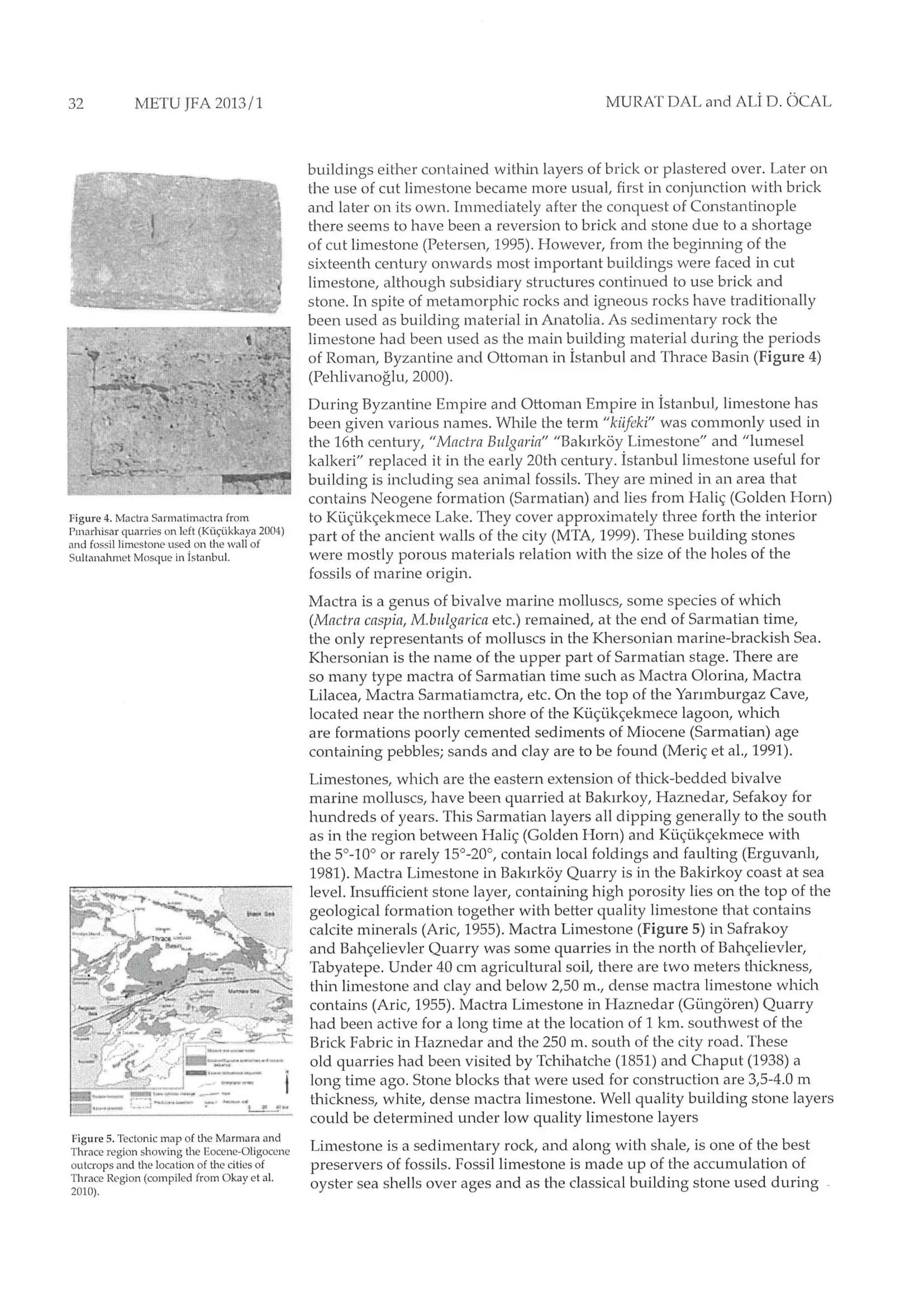 Limestone used in islamic religious architecture from istanbul and ...