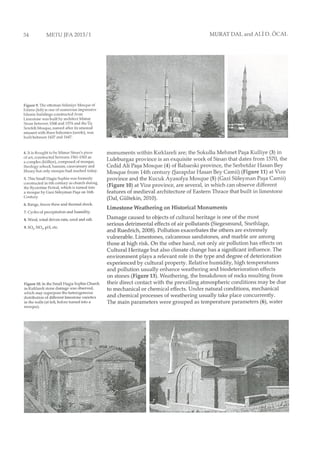 Limestone used in islamic religious architecture from istanbul and ...