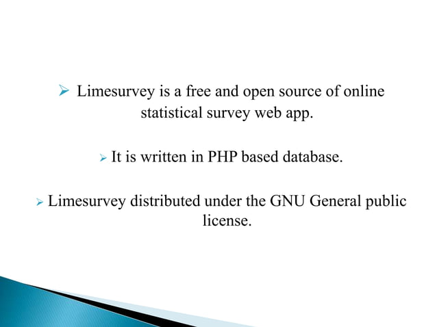 Limesurvey.chaithanya r r | PPT