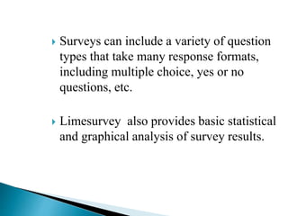 Limesurvey.chaithanya r r | PPT