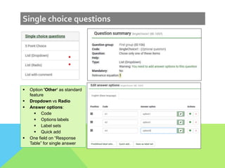 Limesurvey - Getting started creating a web-survey | PPTX