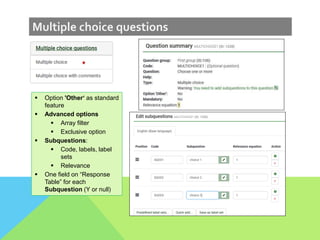 Limesurvey - Getting started creating a web-survey | PPTX
