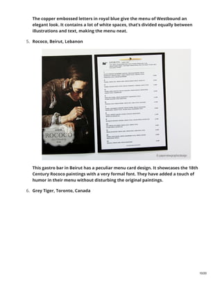 Creating the Best Restaurant Menu Card Tips and Examples From top ...