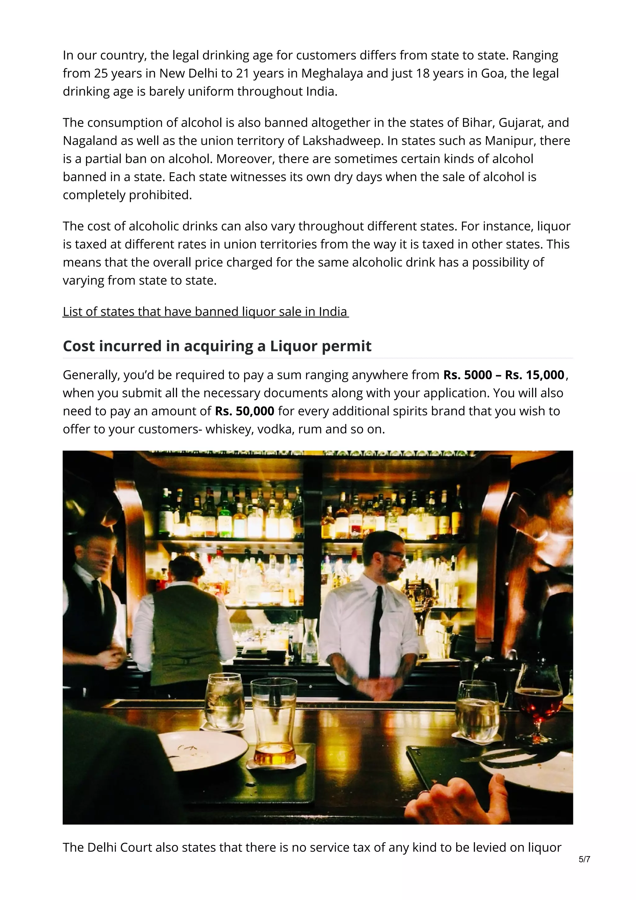 Getting a Liquor Permit for your Restaurant in India | PDF