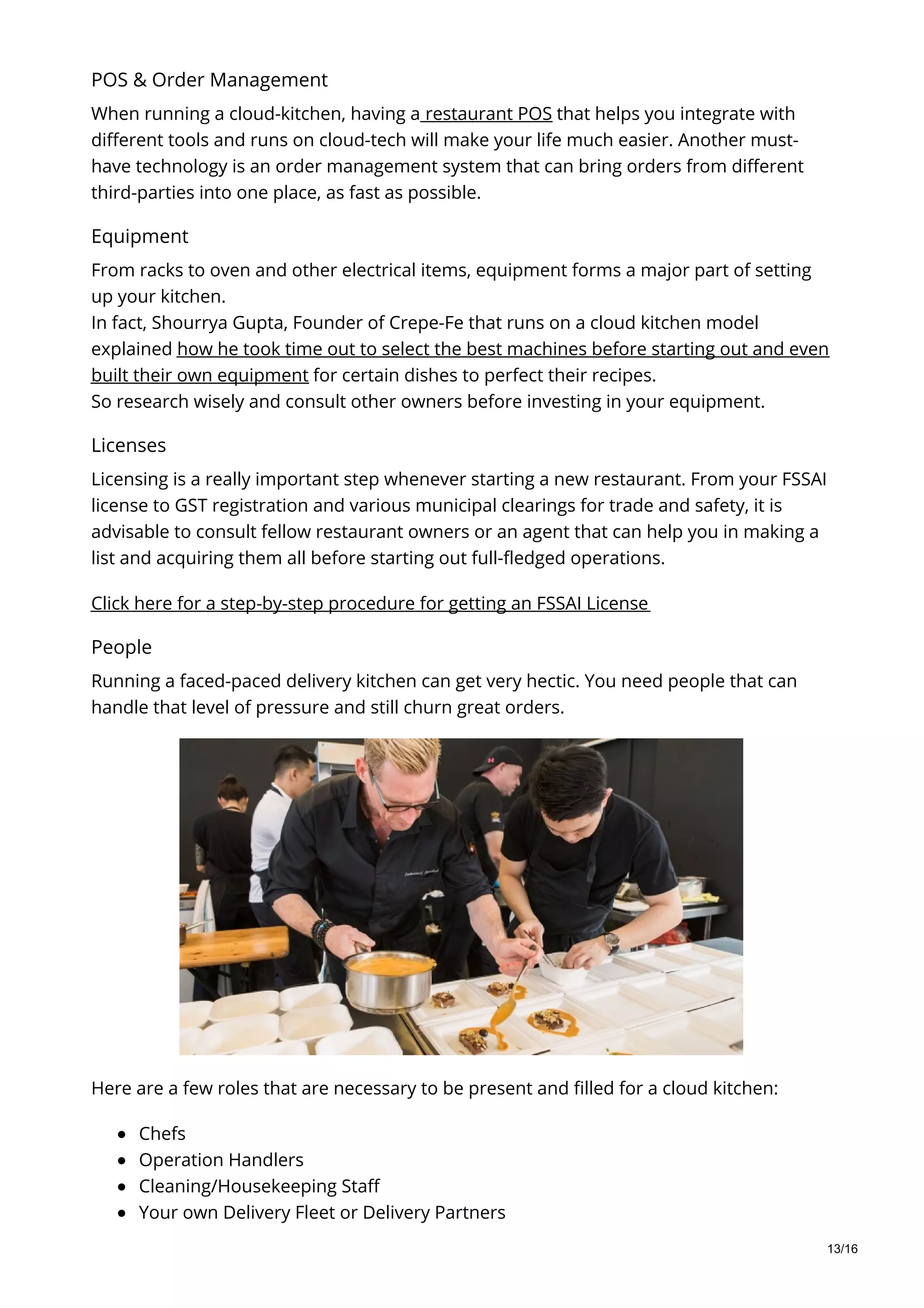 The 6 Cloud Kitchen Business Models and How They Work | PDF