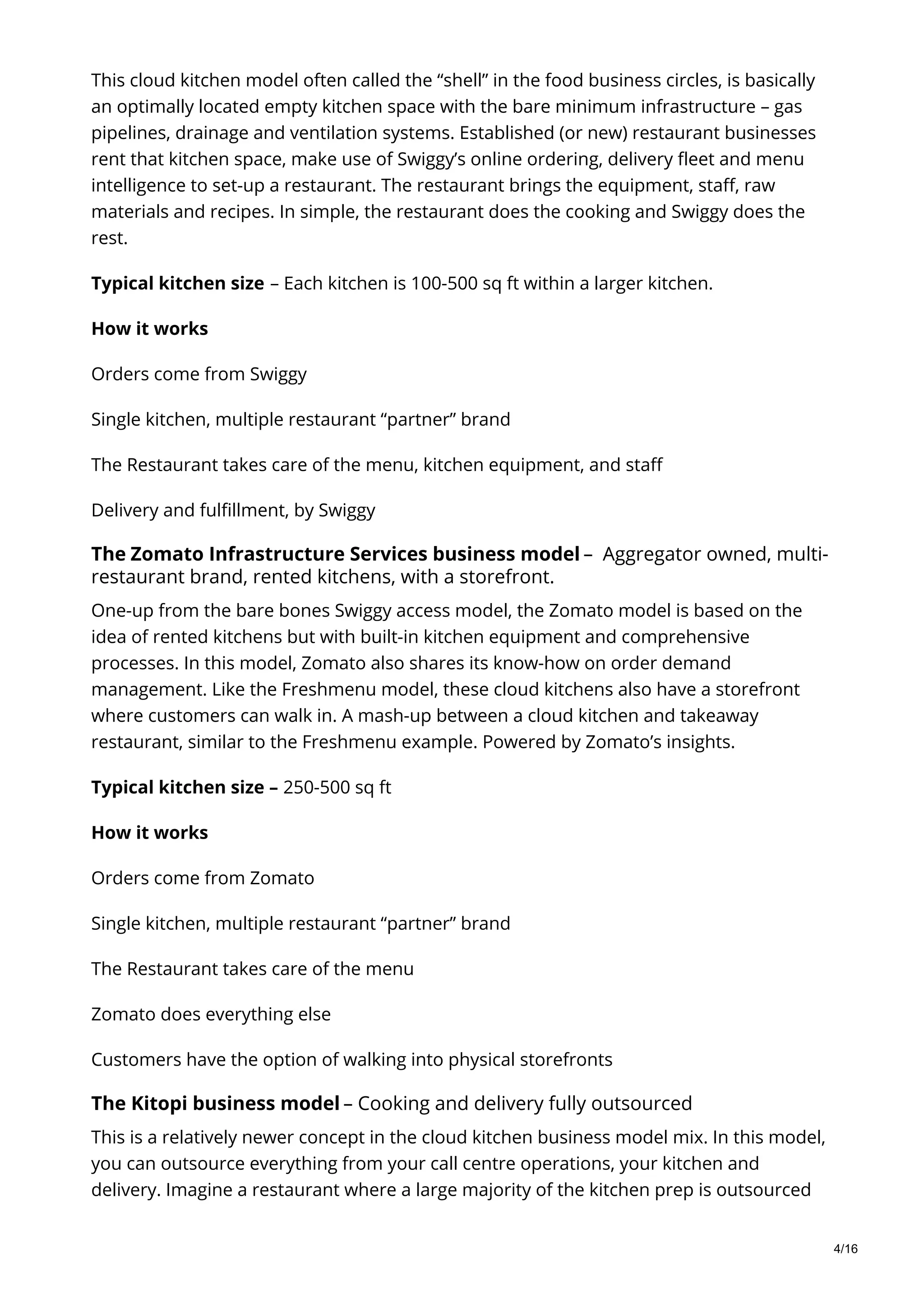 The 6 Cloud Kitchen Business Models and How They Work | PDF