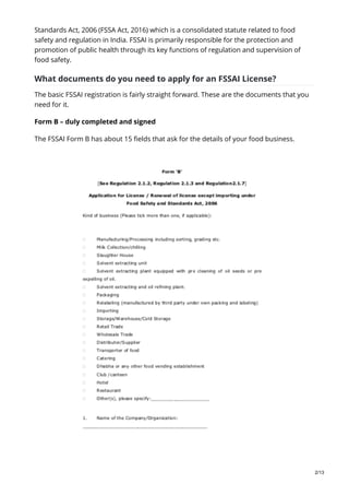 FSSAI Registration: Applying for the FSSAI Food License for your ...