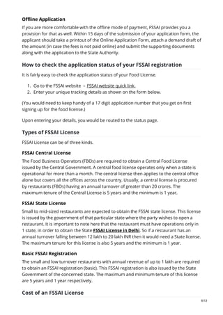 FSSAI Registration: Applying for the FSSAI Food License for your ...