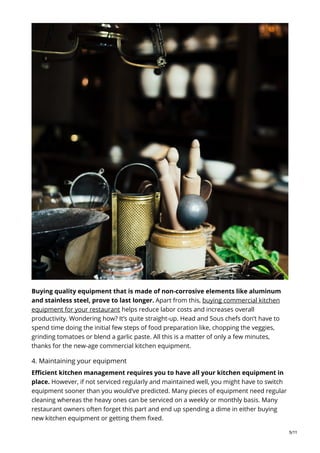 Kitchen Management: Manage Your Restaurant Kitchen Effectively | PDF