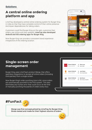 LimeTray- Helping Burger King Grow | PDF