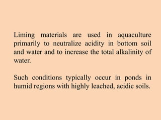 Liming materials in aqua ponds.pptx
