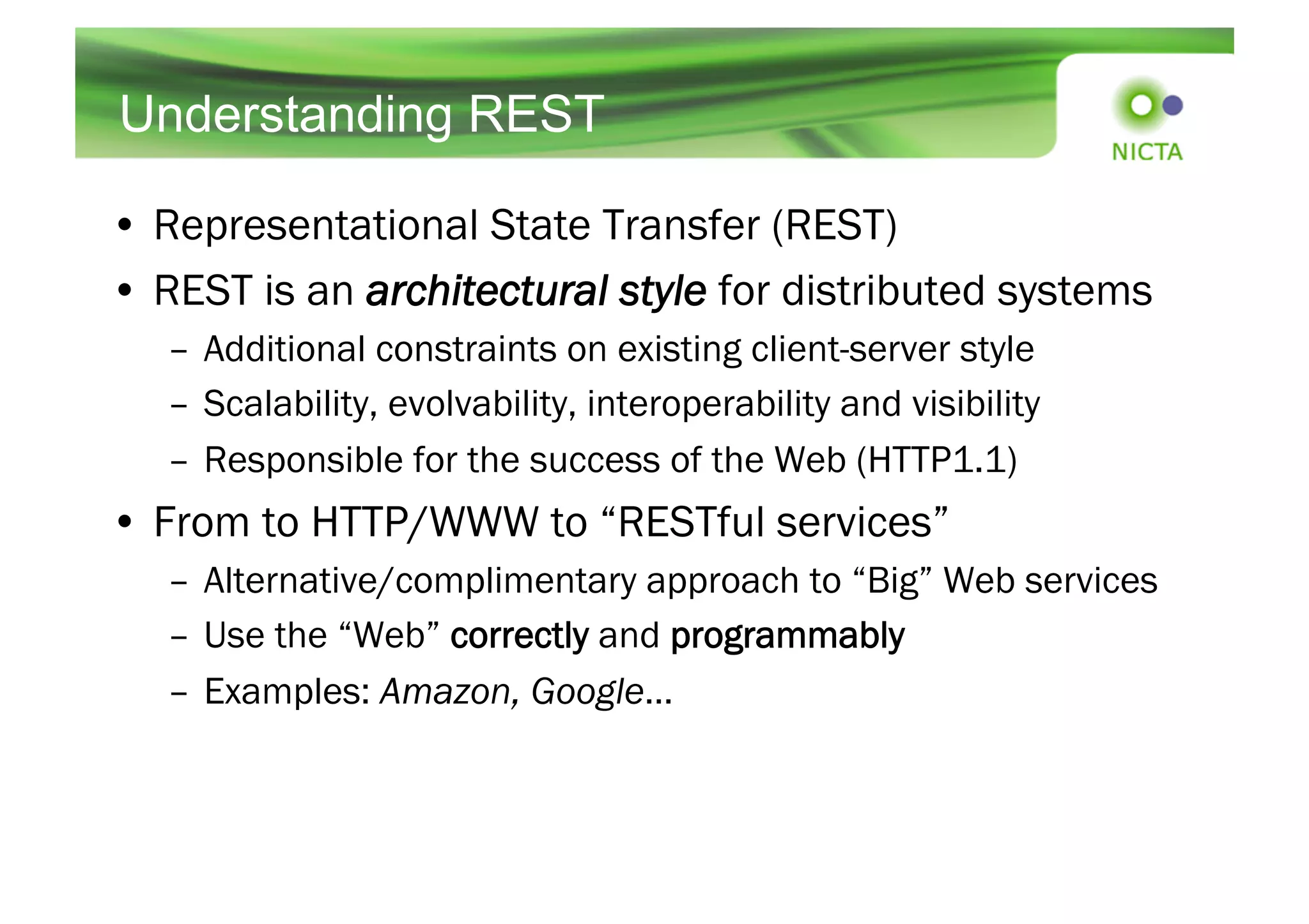 Applications of the REST Principle | PPT