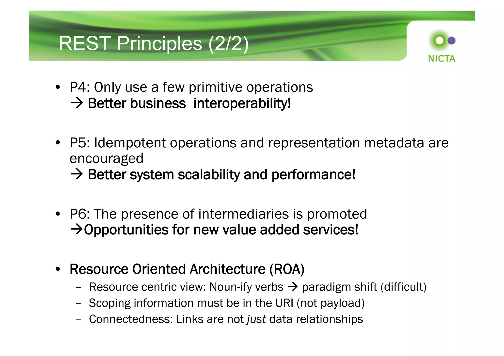Applications of the REST Principle | PPT
