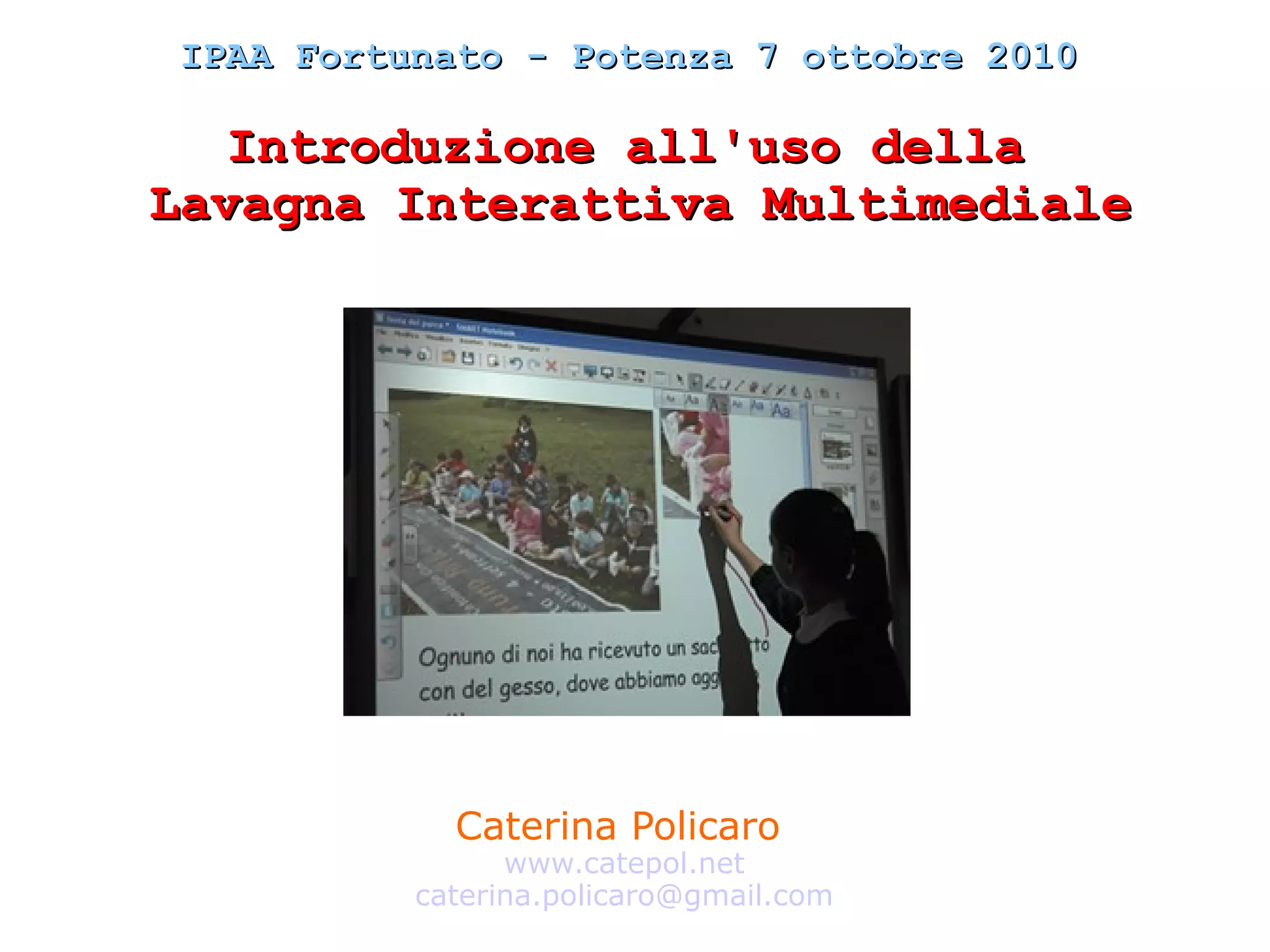 Introduzione all'uso delle LIM in classe | PDF