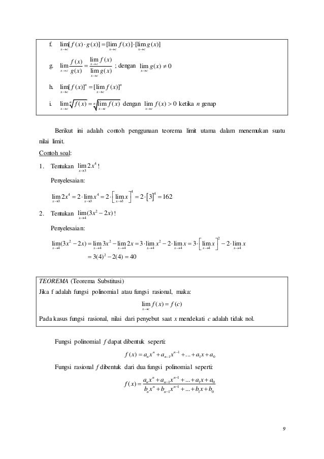 Contoh Soal Teorema Apit Limit Fungsi Trigonometri