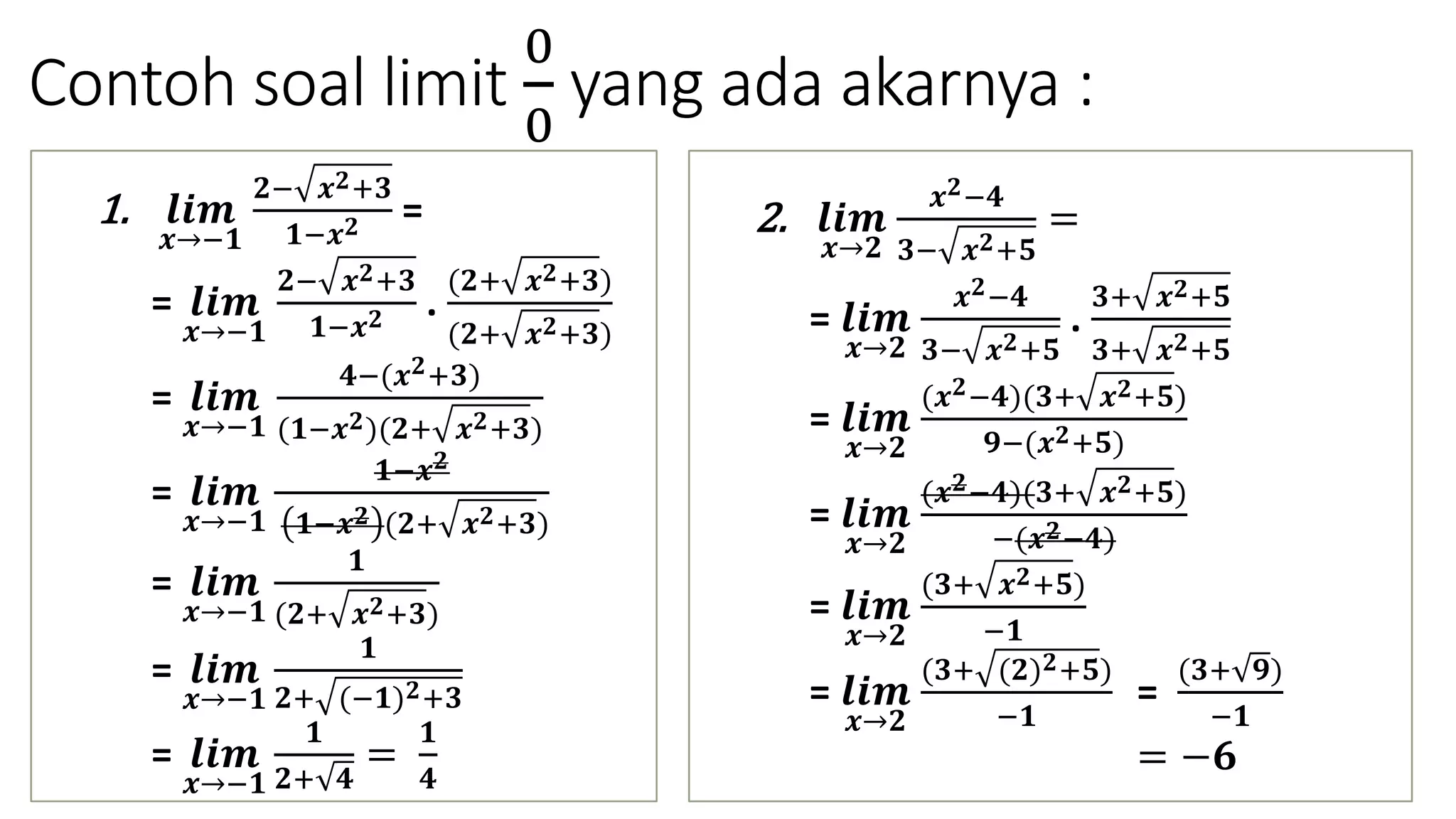 Limit - kalkulus 1 | PPTX