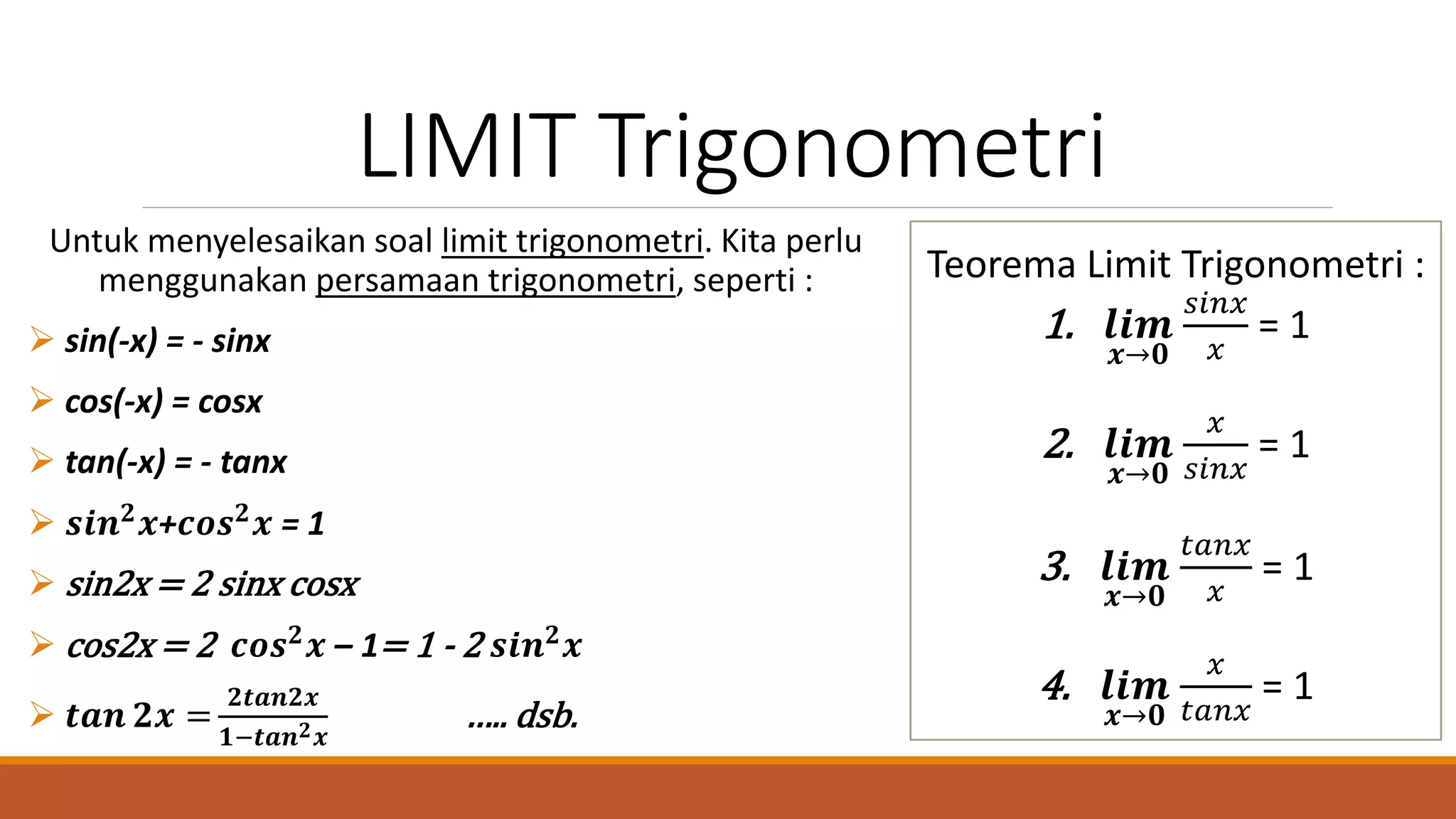 Limit - kalkulus 1 | PPTX