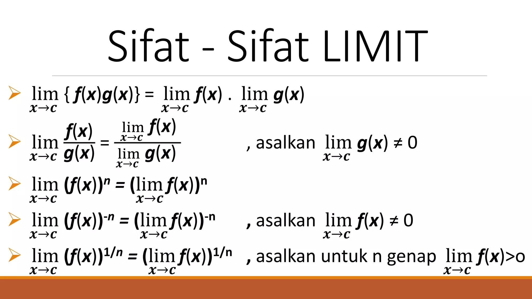 Limit - kalkulus 1 | PPTX
