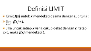 Limit - kalkulus 1 | PPTX
