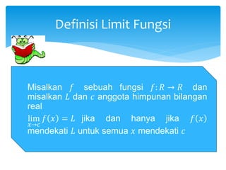 Limit dan Sifat-sifatnya | PPTX