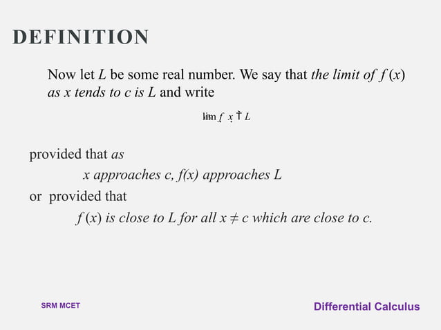 Limits-Differential calculus-Examples-PPT | PPTX
