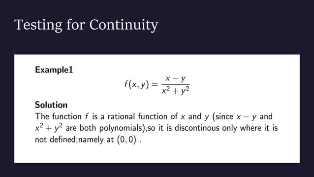 Limit and continuity | PPTX | Physics | Science