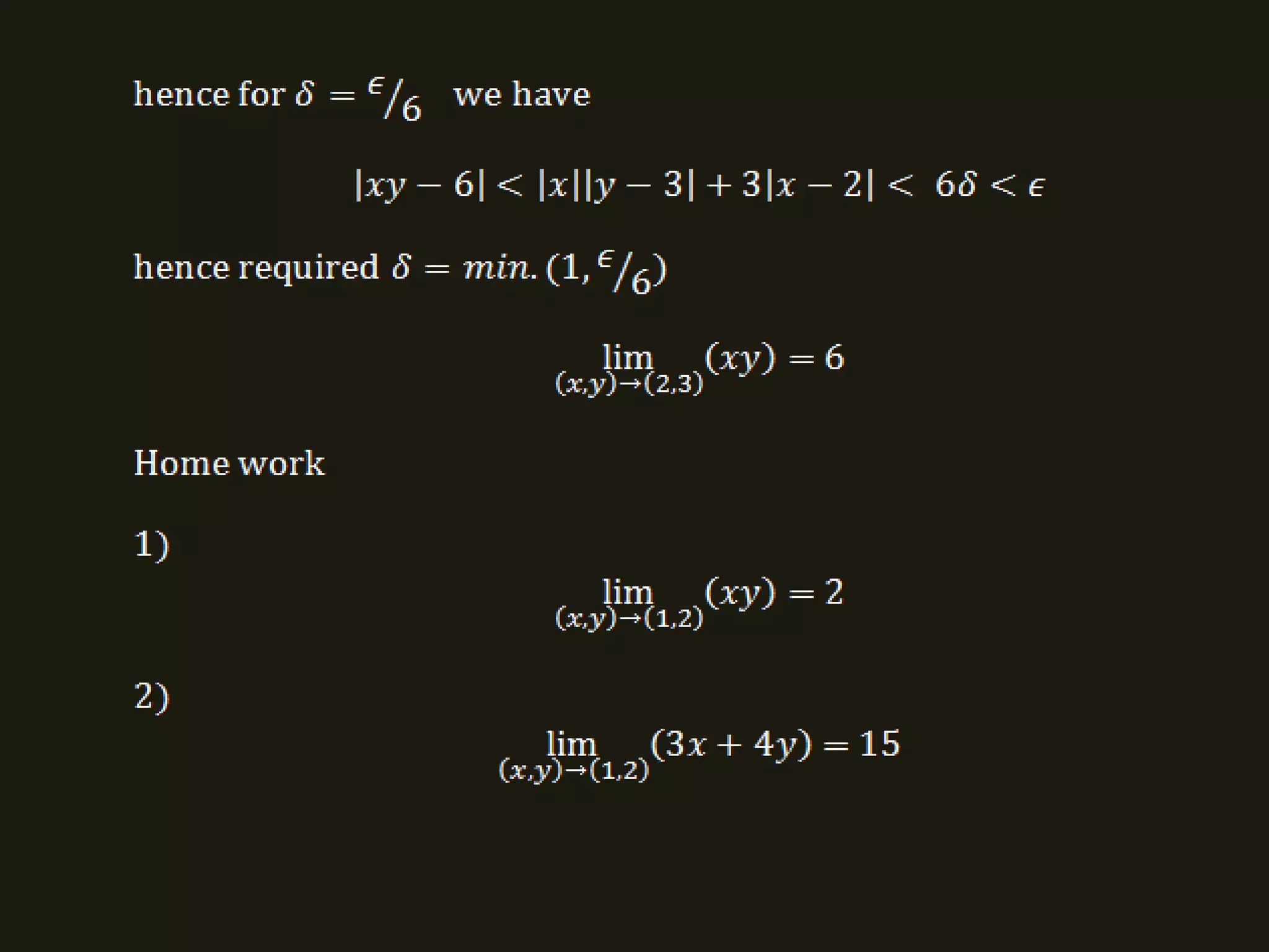 Limit and continuity for the function of two variables | PPTX