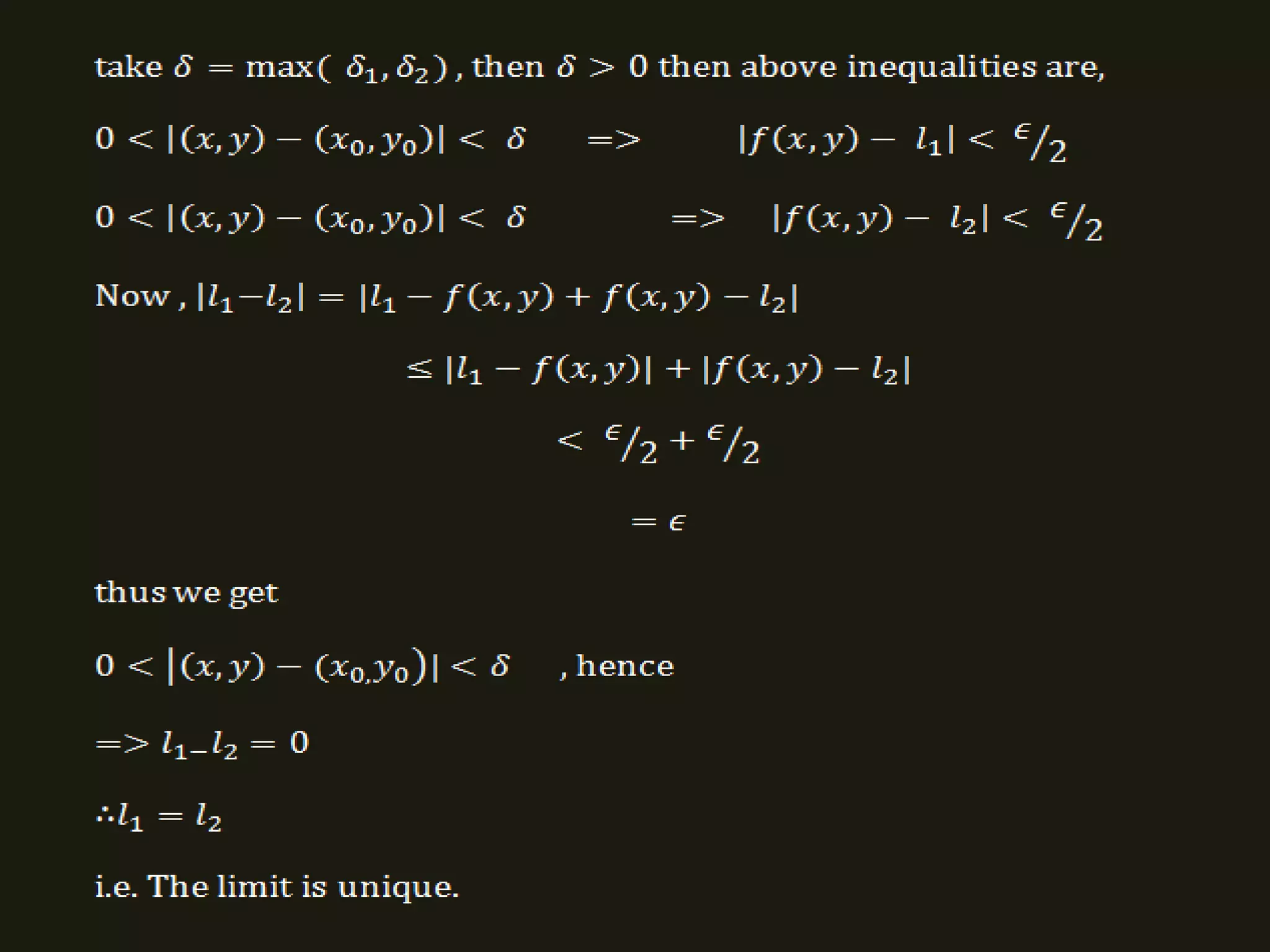 Limit And Continuity For The Function Of Two Variables Pptx