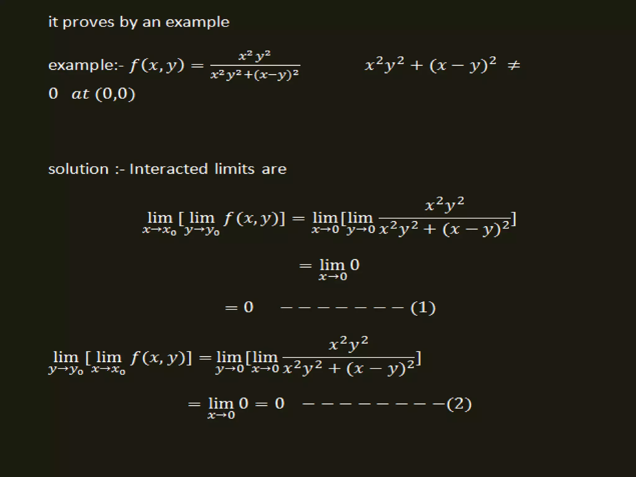 Limit and continuity for the function of two variables | PPTX