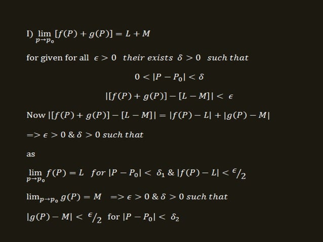 Limit and continuity for the function of two variables | PPTX