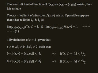Limit and continuity for the function of two variables | PPT