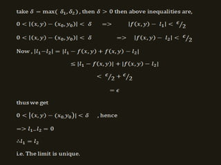 Limit and continuity for the function of two variables | PPT