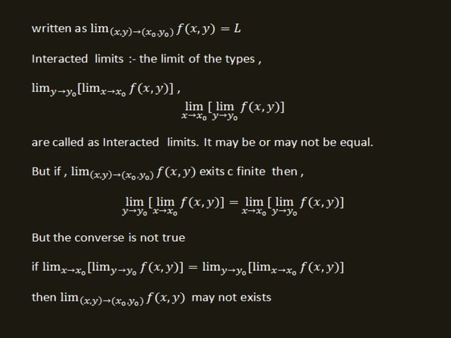 Limit and continuity for the function of two variables | PPTX