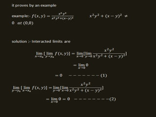 Limit and continuity for the function of two variables | PPTX