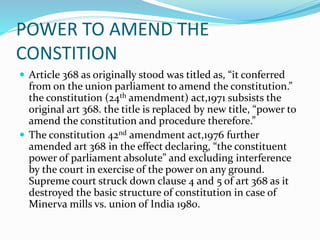 Limitation on constitutional amendement | PPT