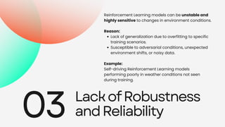 Limitations of Reinforcement Learning - ML | PPT
