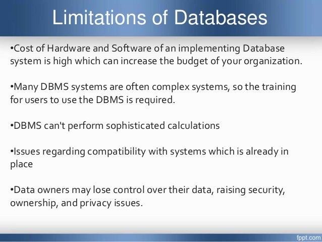Limitations of Database and Data Mining.pptx