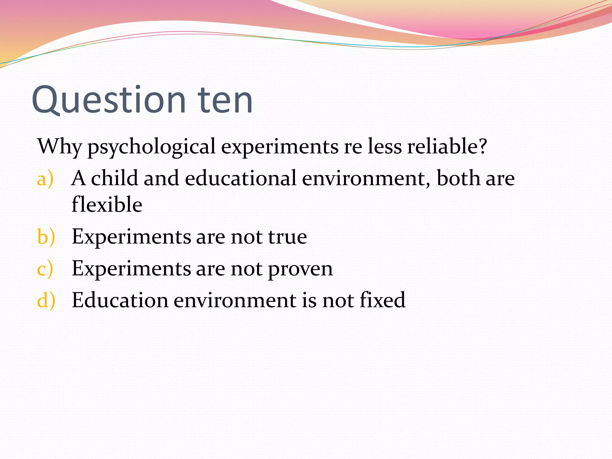 Limitations of educational psychology | PPTX