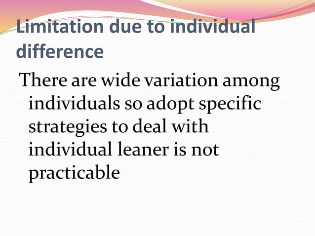 Limitations of educational psychology | PPTX